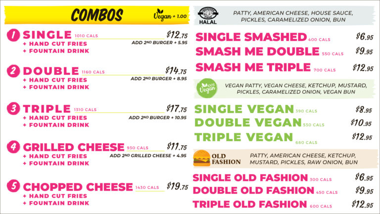 Menu – Smashed Burbank