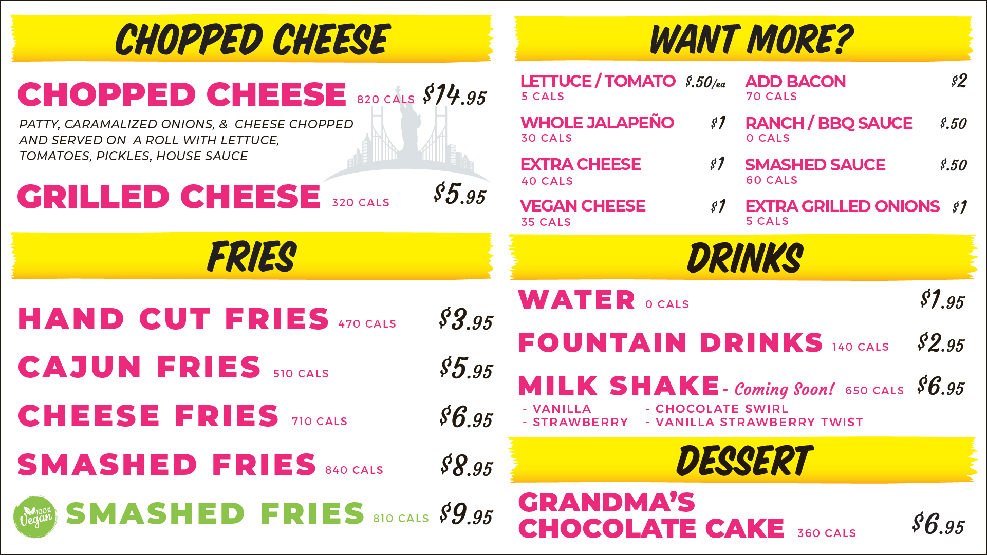 Menu – Smashed Burbank